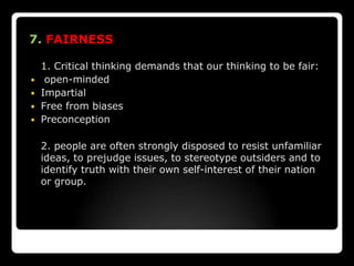 Critical thinking standard [autosaved] | PPTX