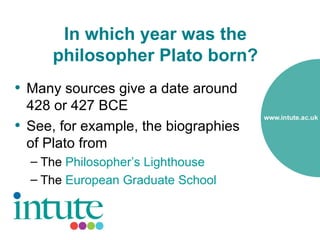 Critical Thinking Unit 1 Question A2 Plato Slide Share | PPT