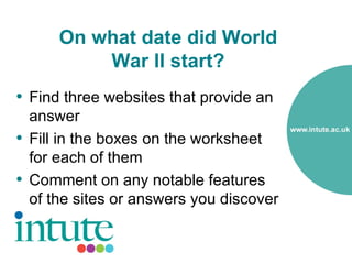 Critical Thinking Unit 1 Question A3 Ww2 Slide Share | PPT