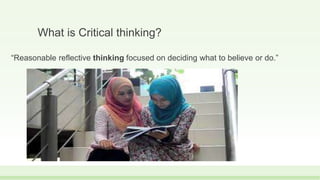 Critical thinking university success international | PPTX