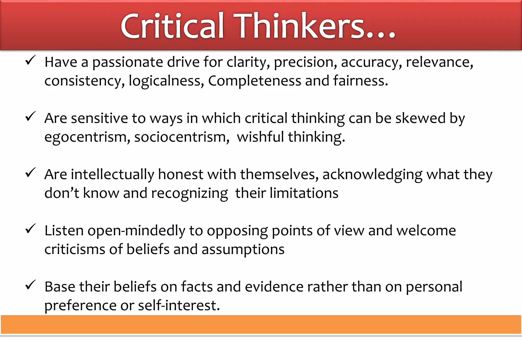 Critical thinking vs. creative thinking | PPTX