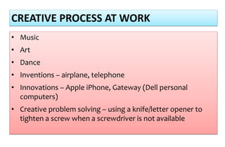 Critical thinking vs. creative thinking | PPTX