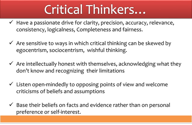 Critical thinking vs. creative thinking | PPTX