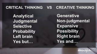 Youth in Critical thinking vs creative thinking | PPTX