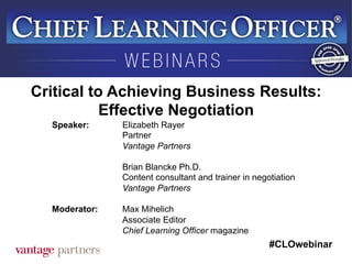 Critical to Achieving Business Results: Effective Negotiation | PDF