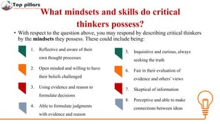 Top Pillars | Critical Thinking by Essam Nazzal | PPTX