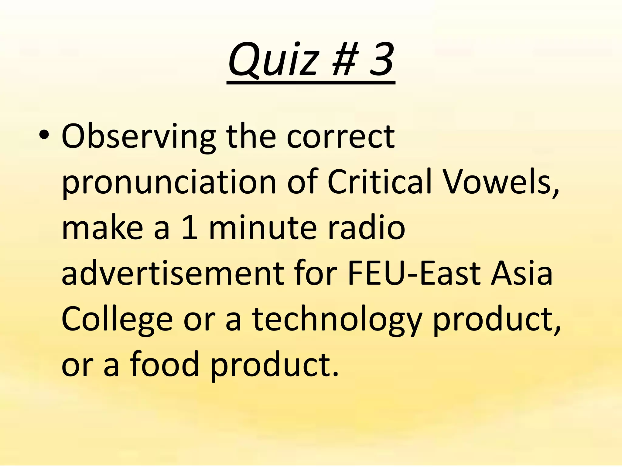 Critical Vowel Sounds | PPTX