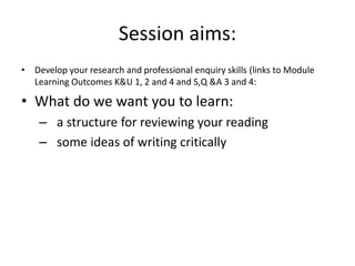 Critical writing | PPTX