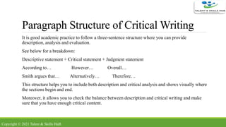 Understanding Critical Writing | PPTX