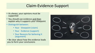 Critical writing lesson | PPTX