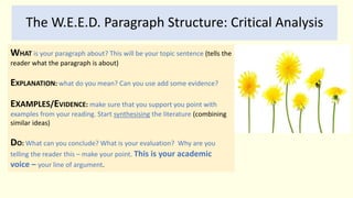 Critical writing lesson | PPTX