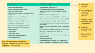 Critical writing level 7 march | PPTX