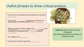 Critical writing level 7 march | PPTX