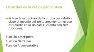 Critica periodistica | PPTX