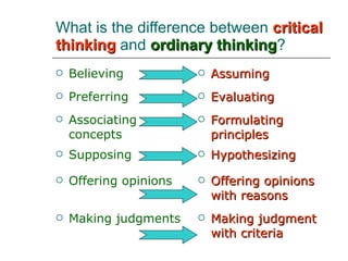 Critica Thinking | PPT