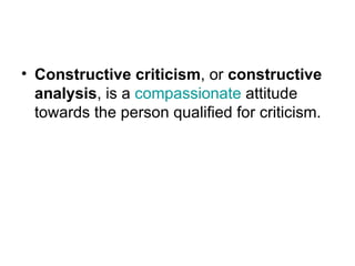 Criticism | PPT