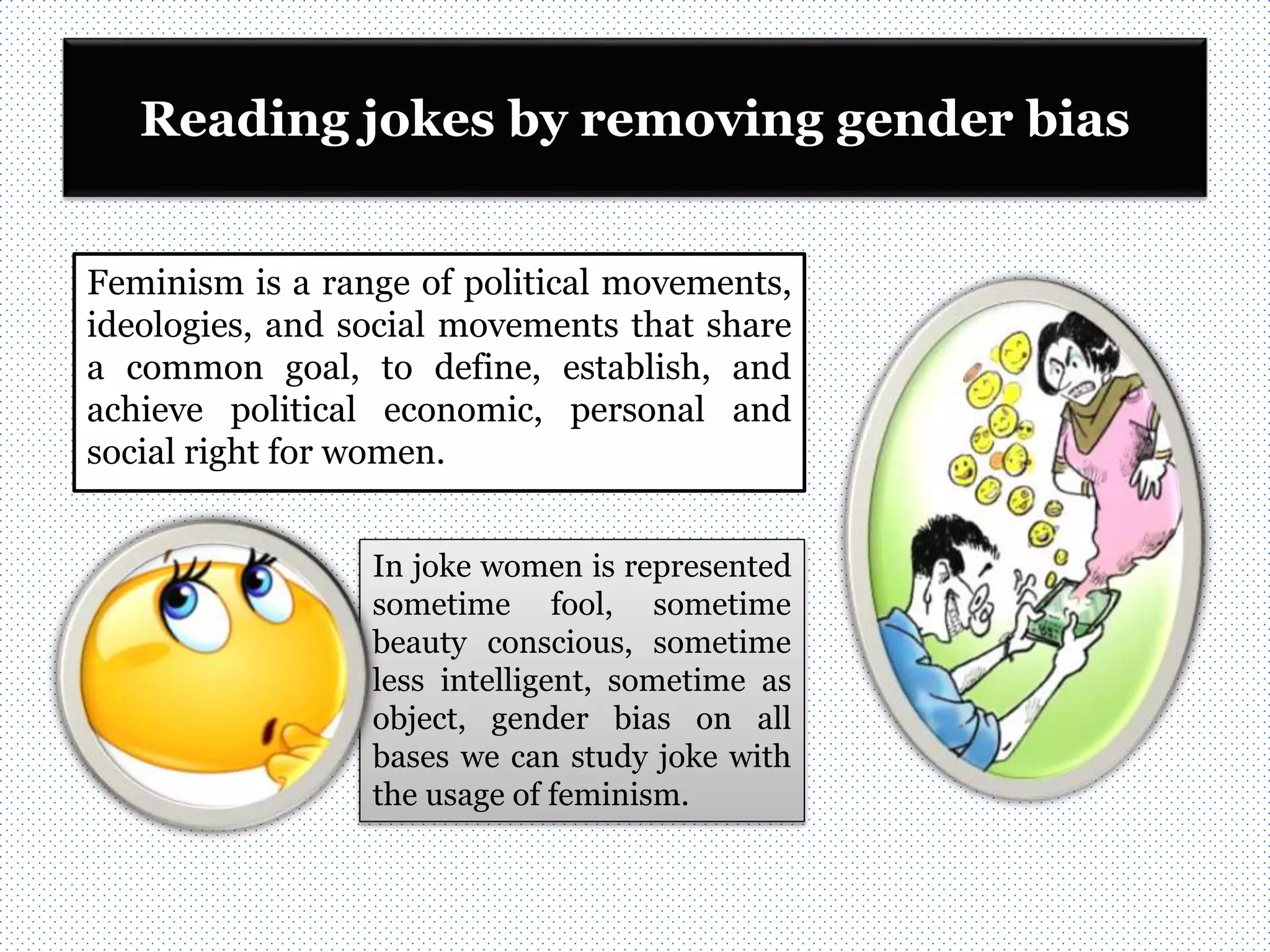 Reading the language of jokes from the Feminist perspective (Gender ...