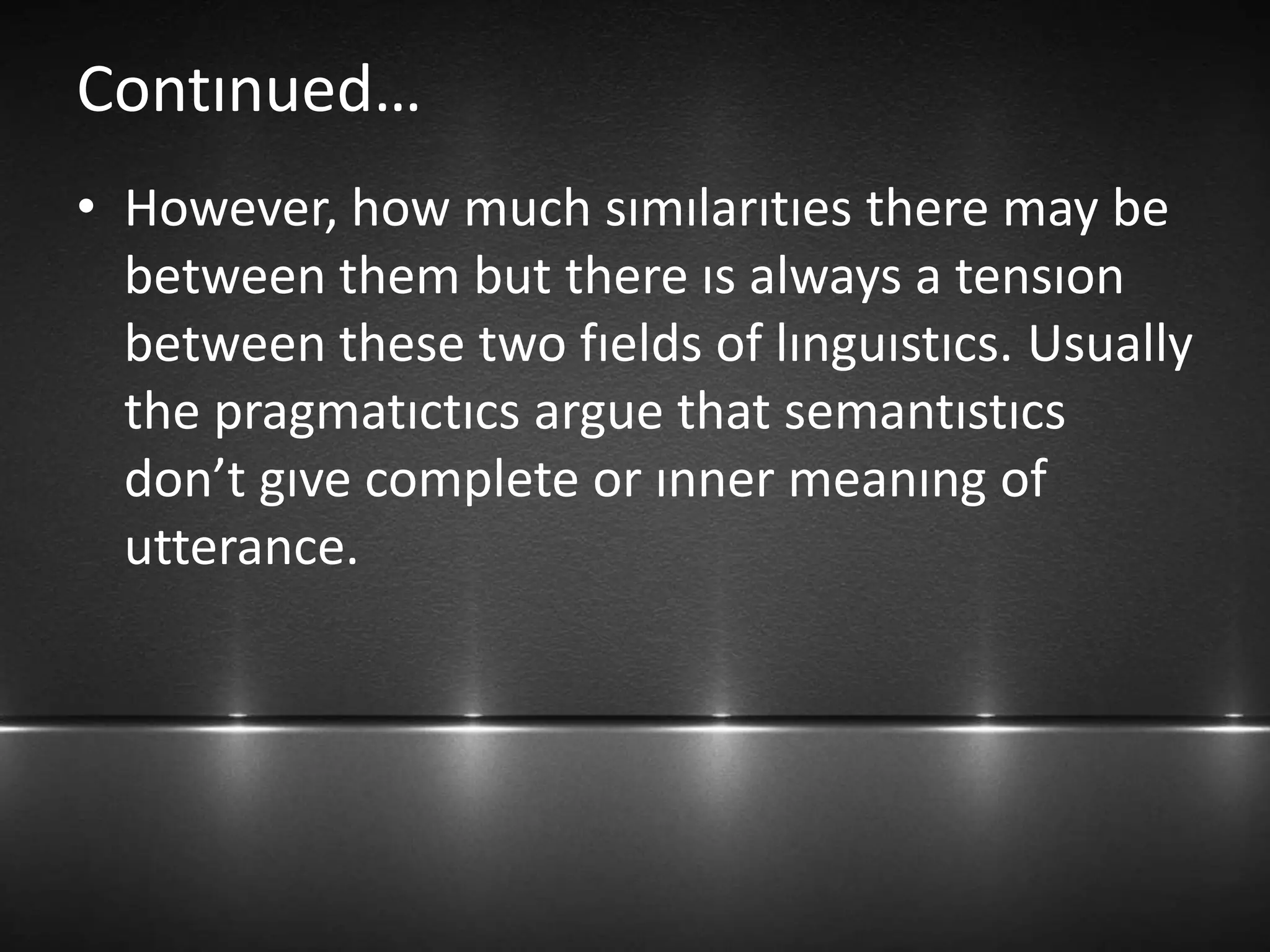 semantics and pragmatics (1) | PPTX