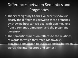 semantics and pragmatics (1) | PPTX