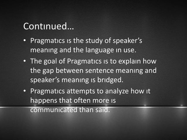 semantics and pragmatics (1) | PPTX | Science