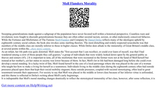 Criticism Of Moll Flanders Essay | PDF