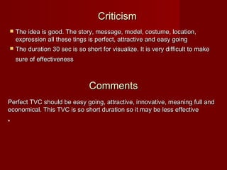 Criticism of tvc | PPT