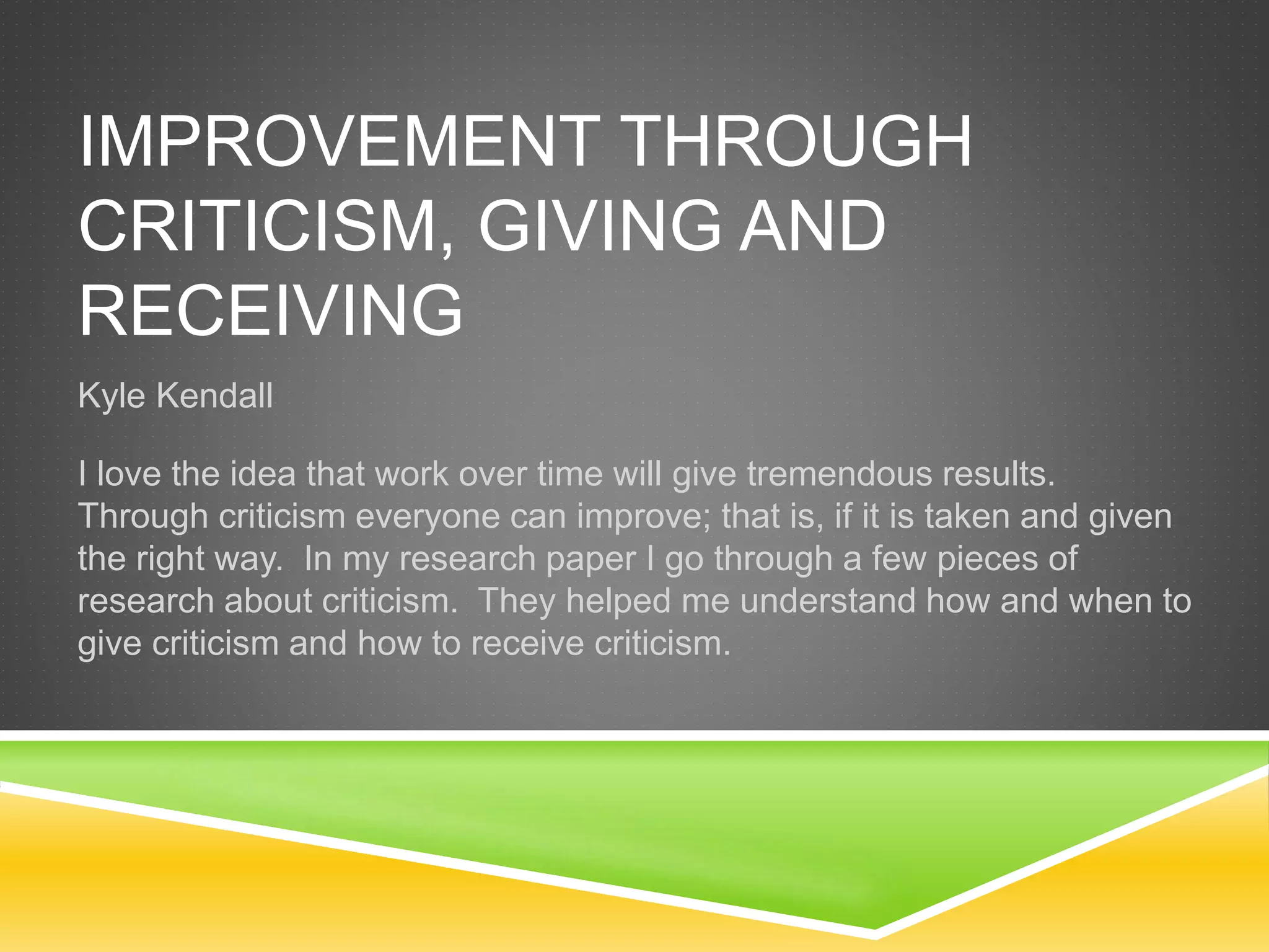 Criticism powerpoint (1) (1) | PPTX