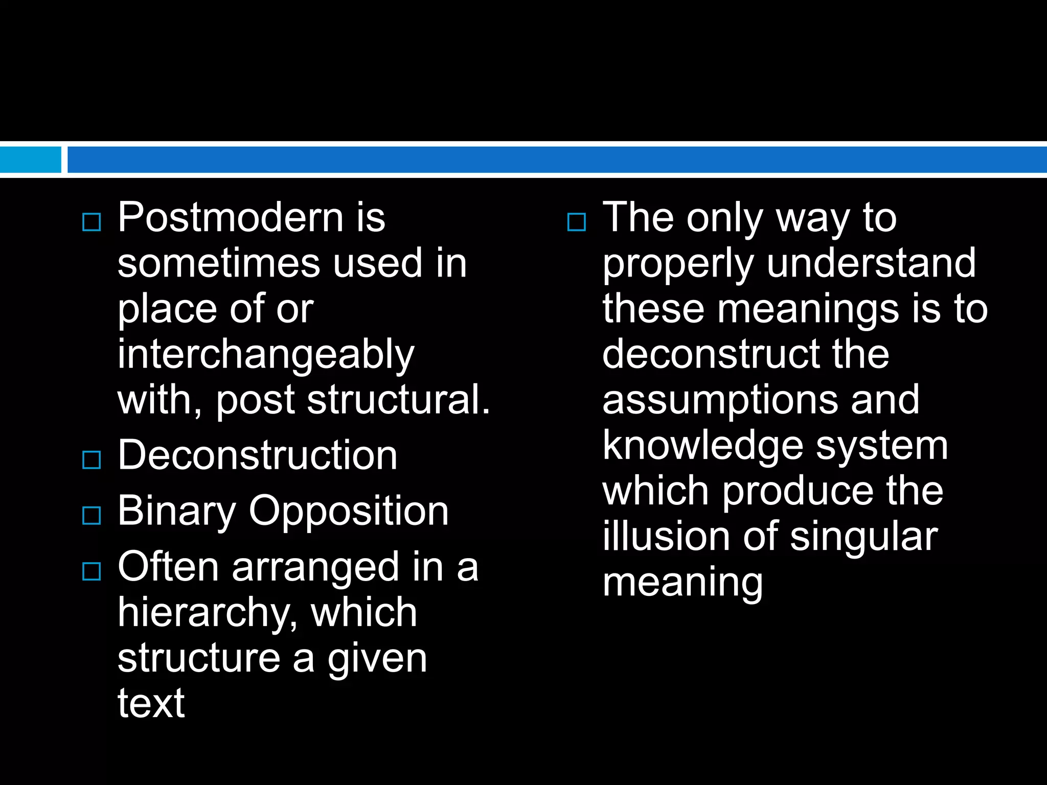 Post Structuralism | PPTX