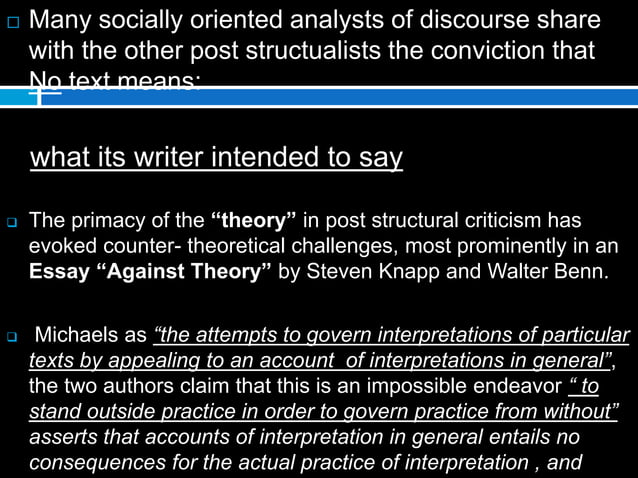 Post Structuralism | PPTX | Science