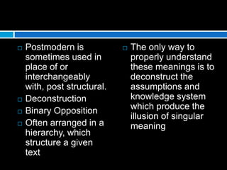 Post Structuralism | PPTX