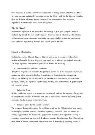 Criticisms of globalization | DOCX