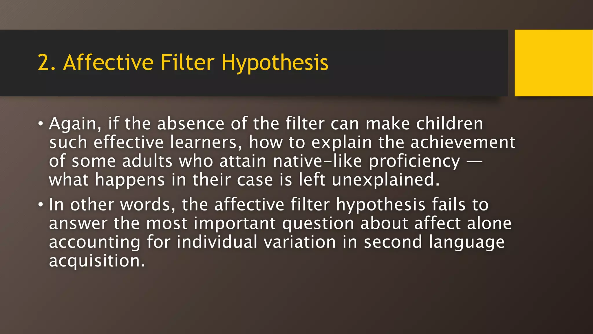 Criticisms of krashen’s five hypotheses (full) | PPTX