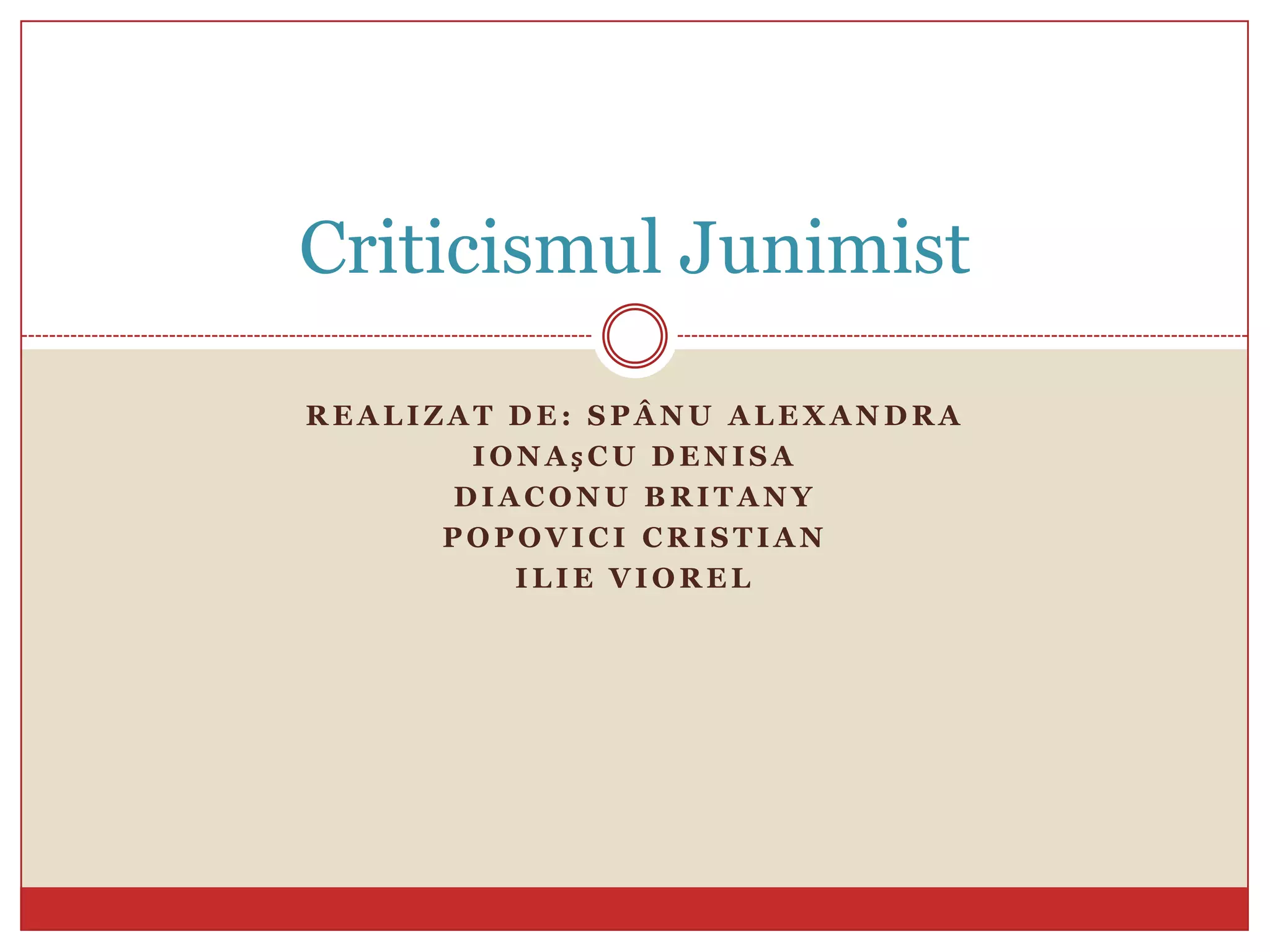 Criticismul junimist | PPTX