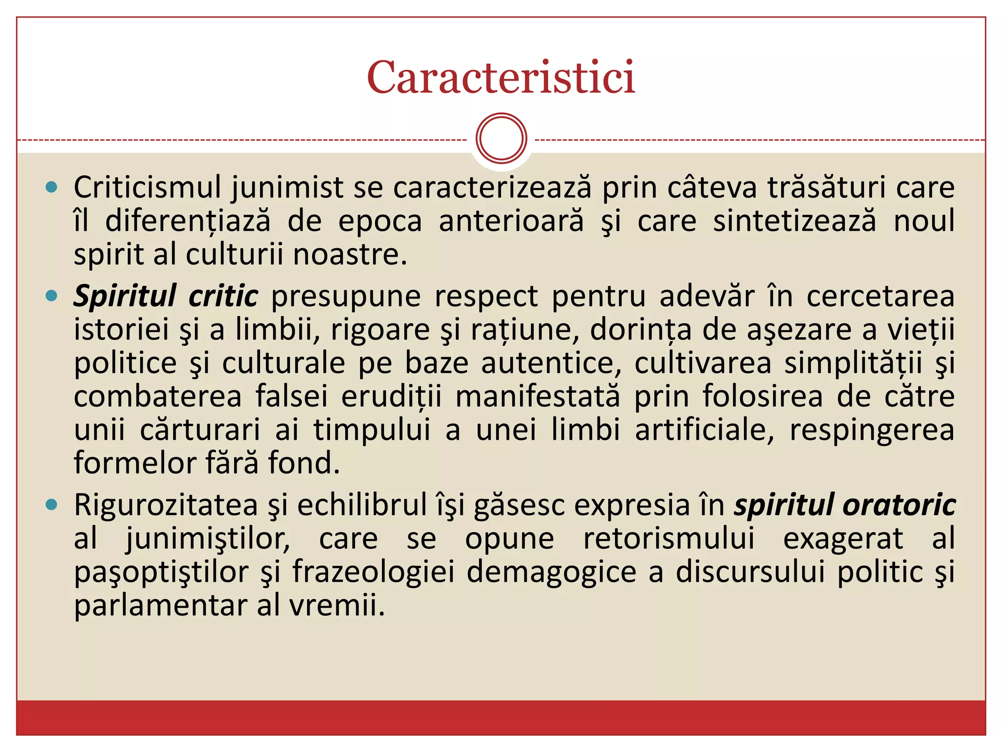 Criticismul junimist | PPTX