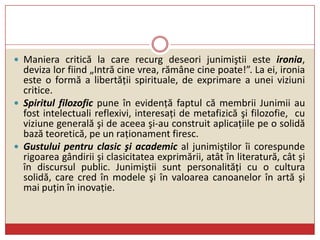 Criticismul junimist | PPTX