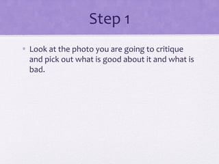 Critique | PPT