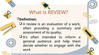 CRITIQUE AND REVIEW_LESSON 3_ENGLISH 9.pptx