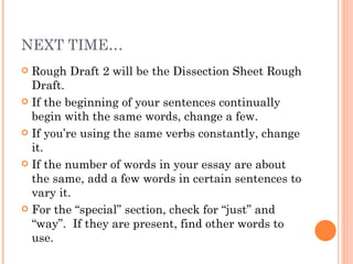Critique Essay Rough Draft 1 | PPT
