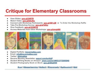 Critique for Elementary Classrooms | PDF