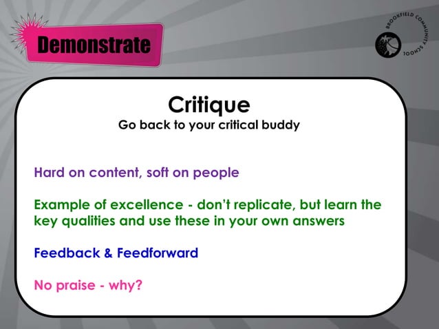 Critique lesson | PPTX