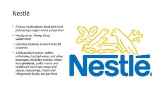 Nestlé VN vs US. Global corporate website and social media presence | PPT