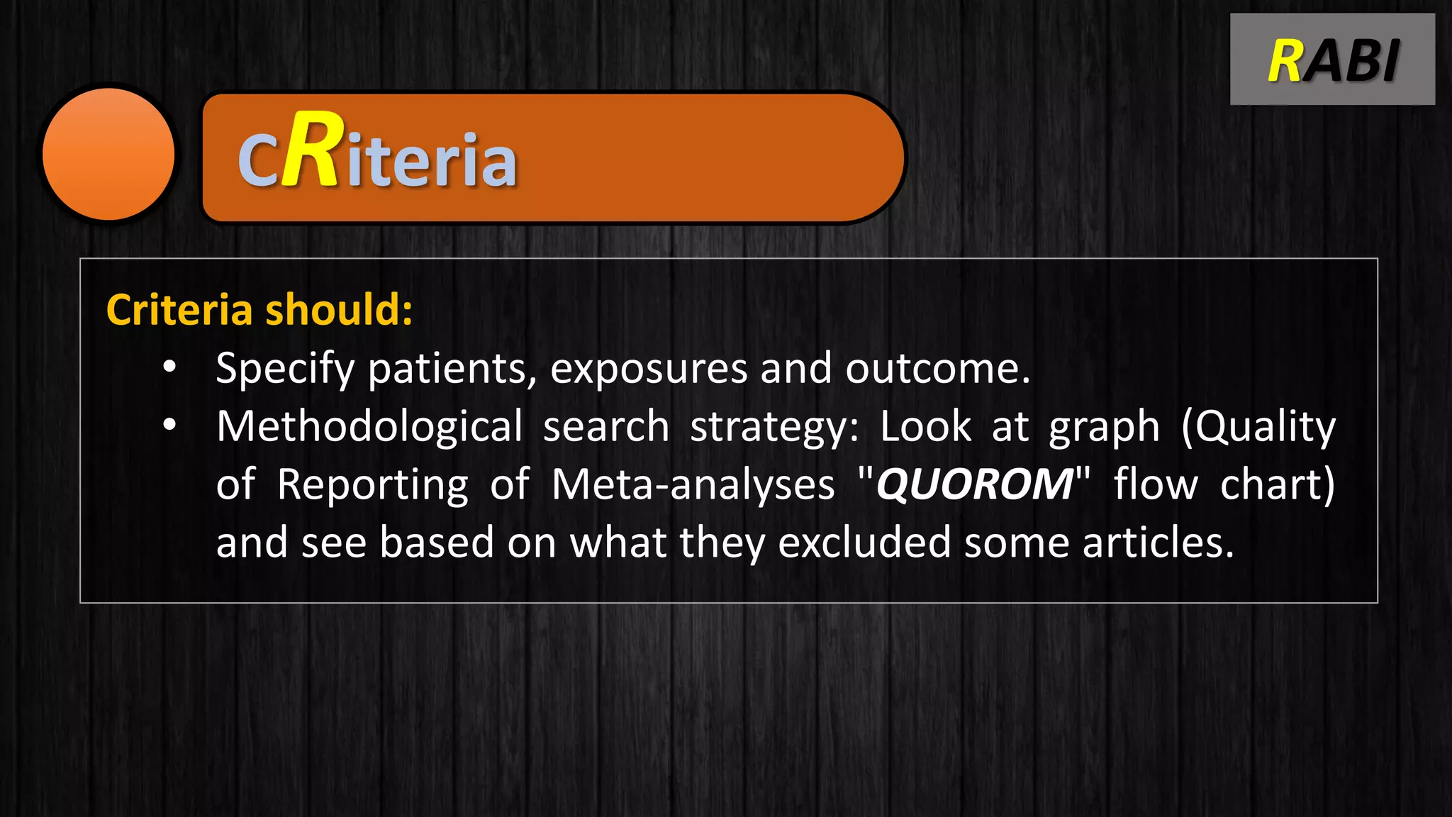 Critical Appraisal of systematic review and meta analysis articles | PDF