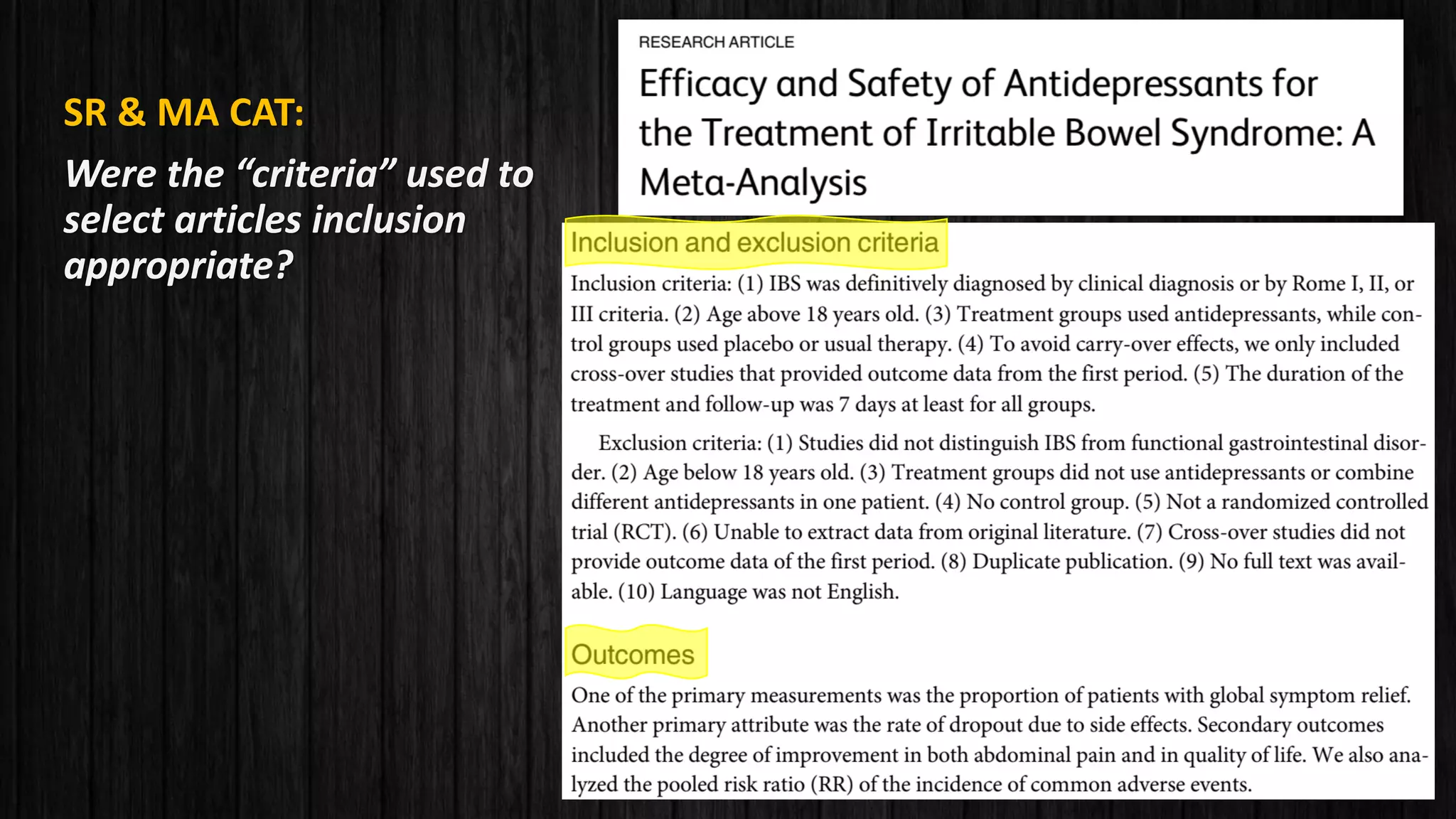 Critical Appraisal of systematic review and meta analysis articles | PDF