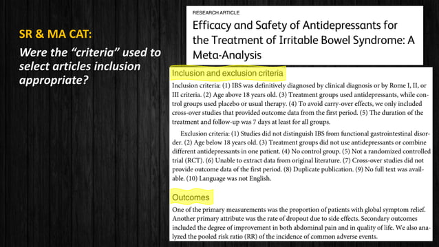 Critical Appraisal of systematic review and meta analysis articles | PDF