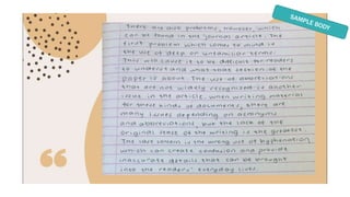 Critique Paper Example Power Point by GD | PPTX