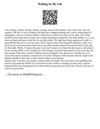 Critique Paper Example Poem - How To Write A Po | PDF