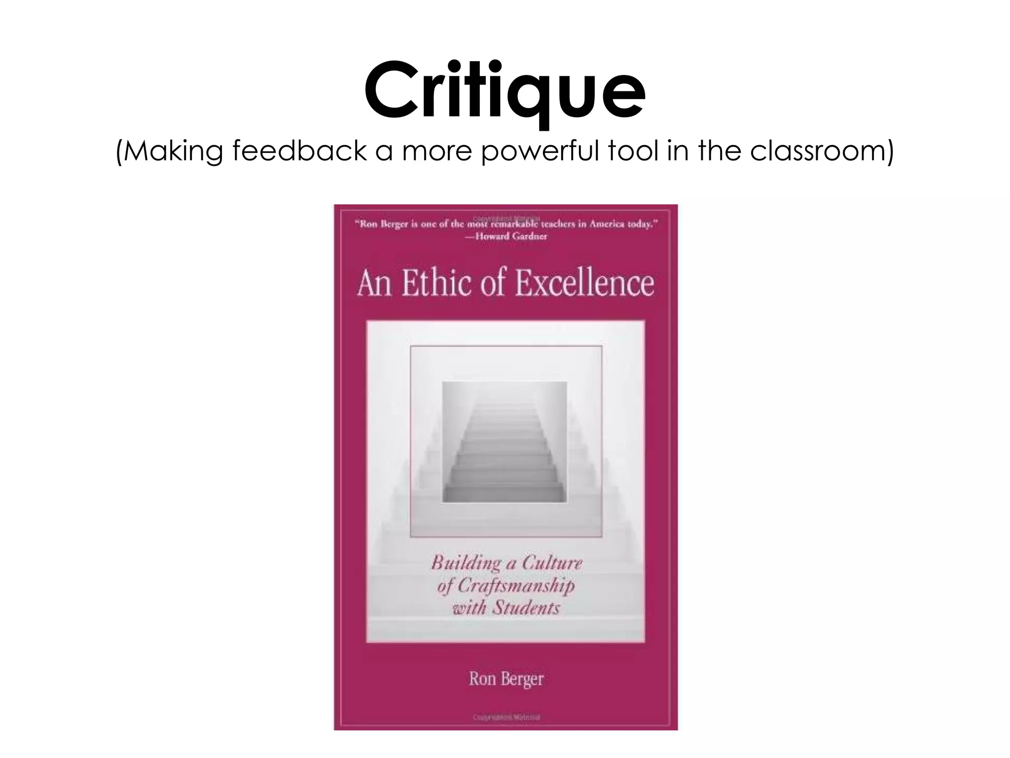 Critique presentation | PPTX