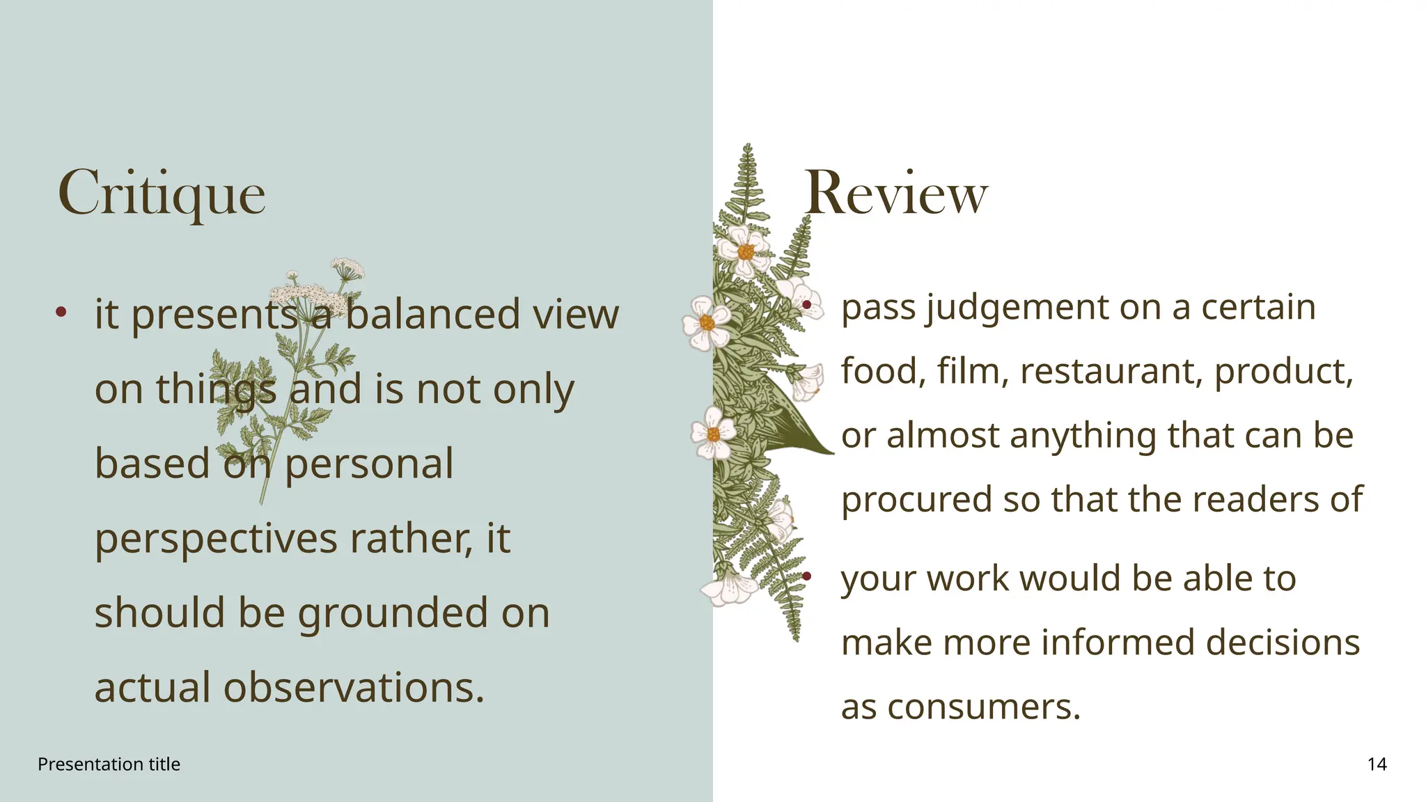critique vs review for grade 12 Eapp.pptx