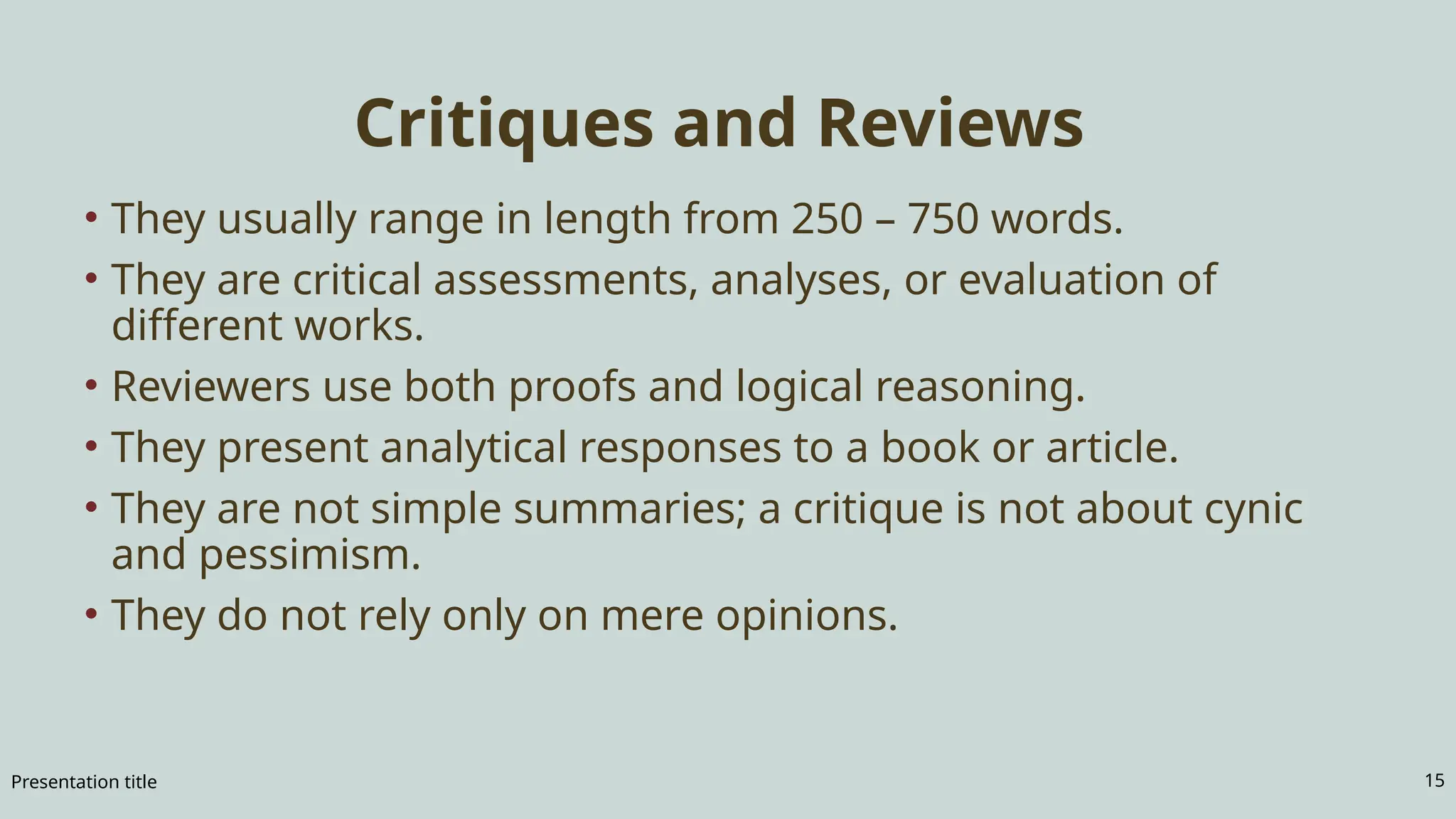 critique vs review for grade 12 Eapp.pptx | Free Download
