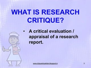 critiqu | PPT